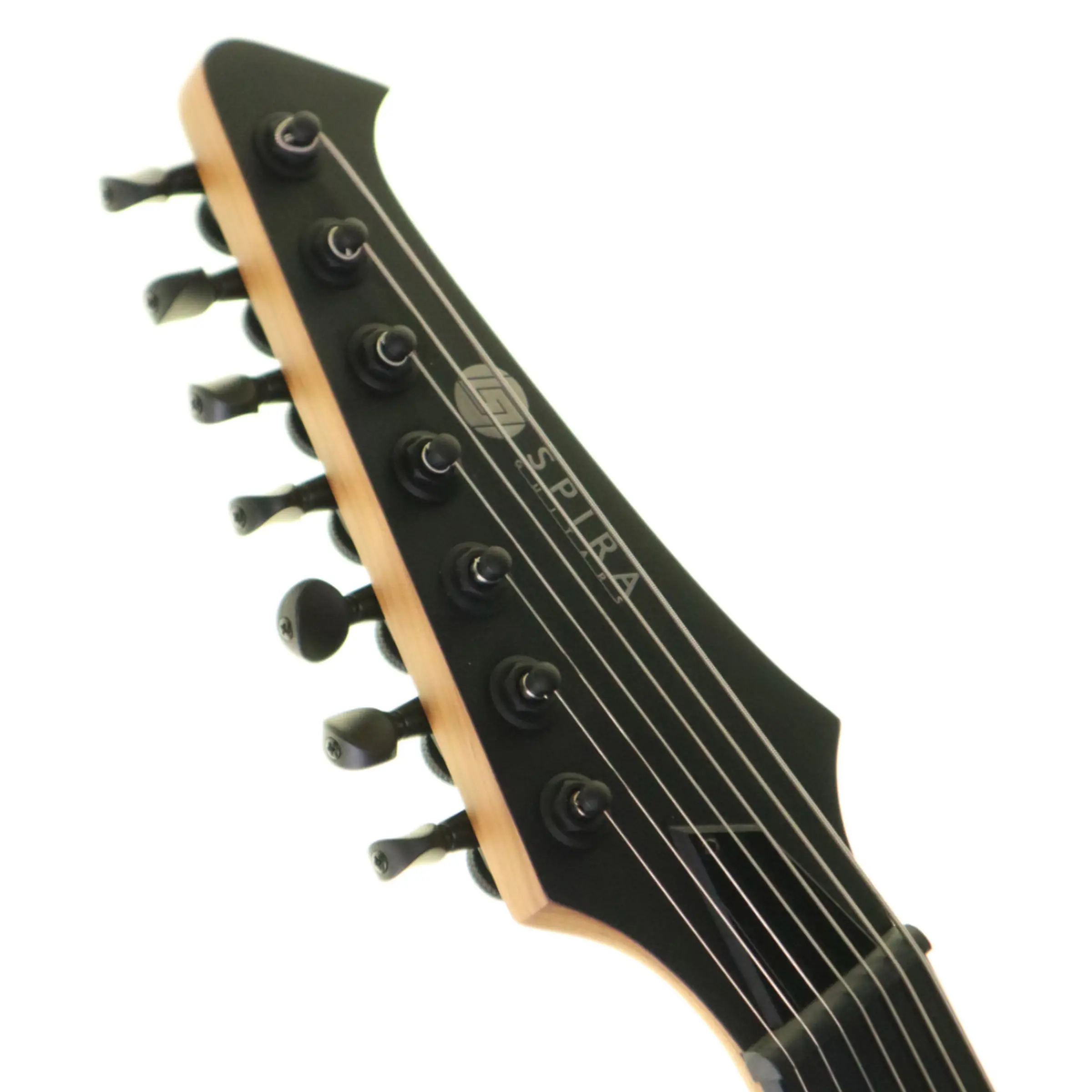 Spira S407 7-String Electric Guitar LEFT HANDED - Satin Black - GigGear